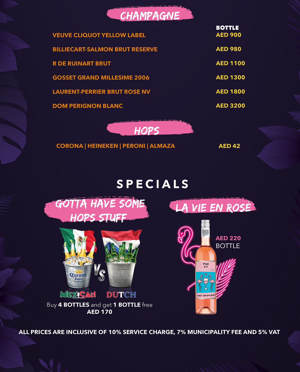 Orange Feels Bar & Shisha Lounge Menu | Hotel Indigo Dubai Downtown